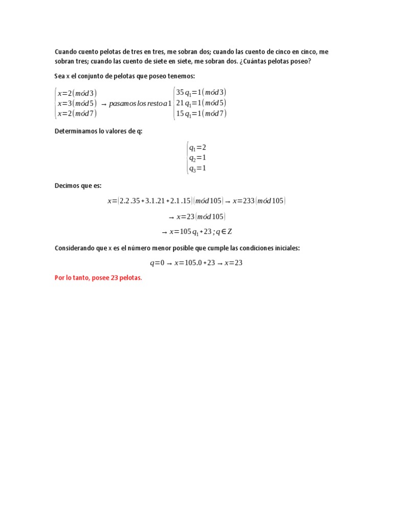 Ejercicio Mate Discreta | PDF