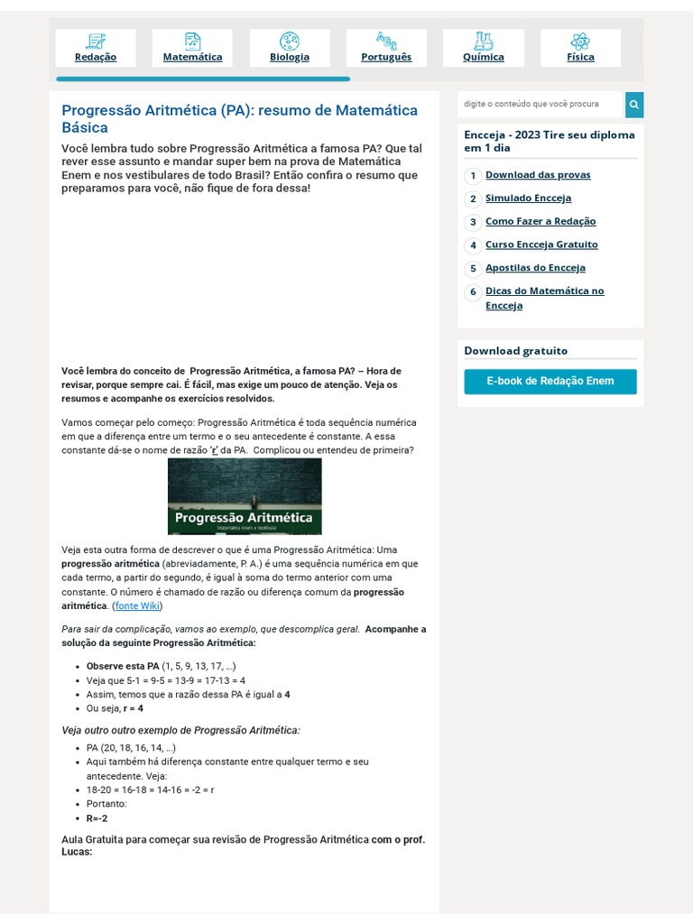 Disciplinas escolares abordadas em um documento | PDF | Science | Matemática