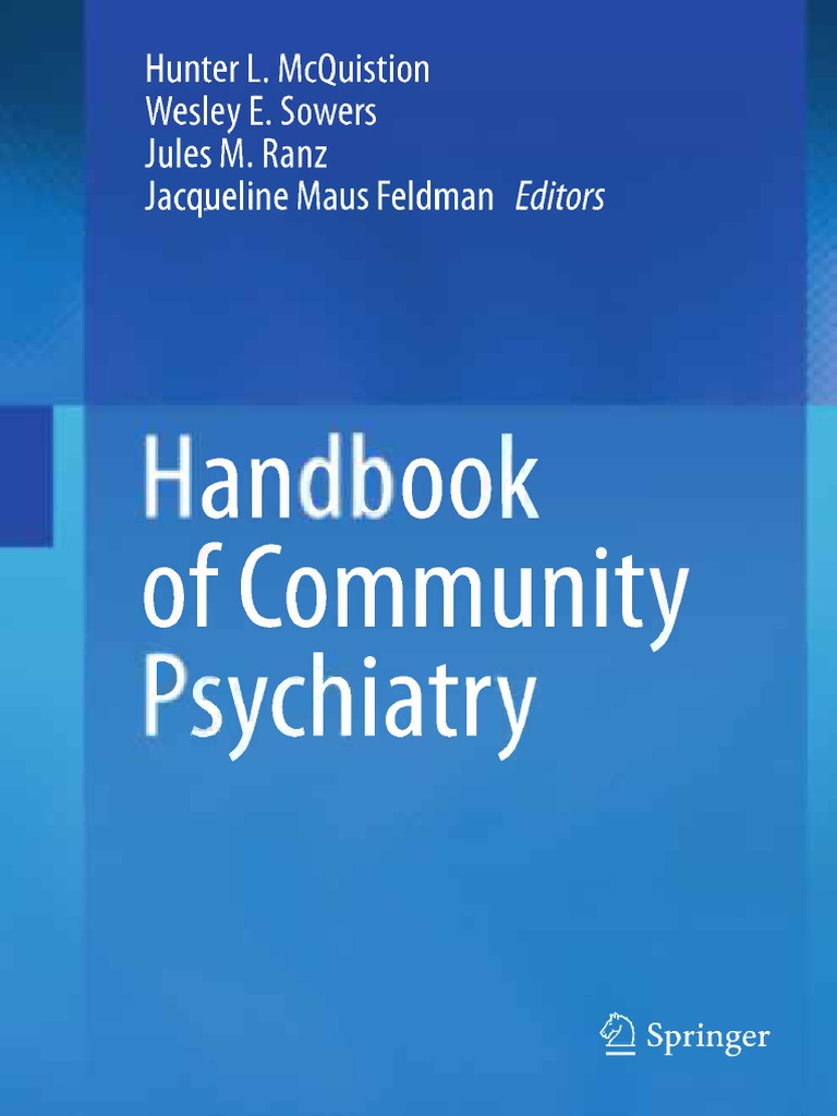 Handbook of Community Psychiatry Compress | PDF | Psychiatry ...