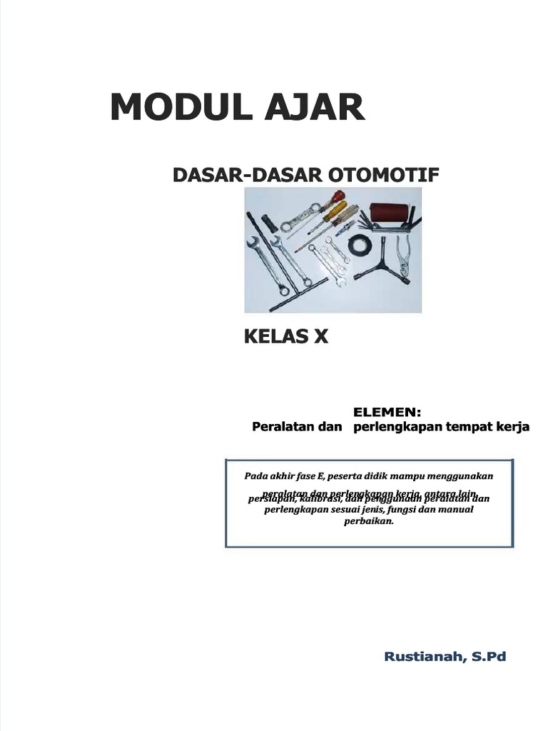 PDF Modul Ajar Peralatan Dan Perlengkapan Tempat Kerja Compress | PDF