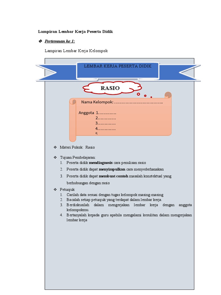 LKPD Rasio | PDF