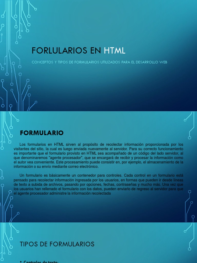 Formularios en HTML | PDF