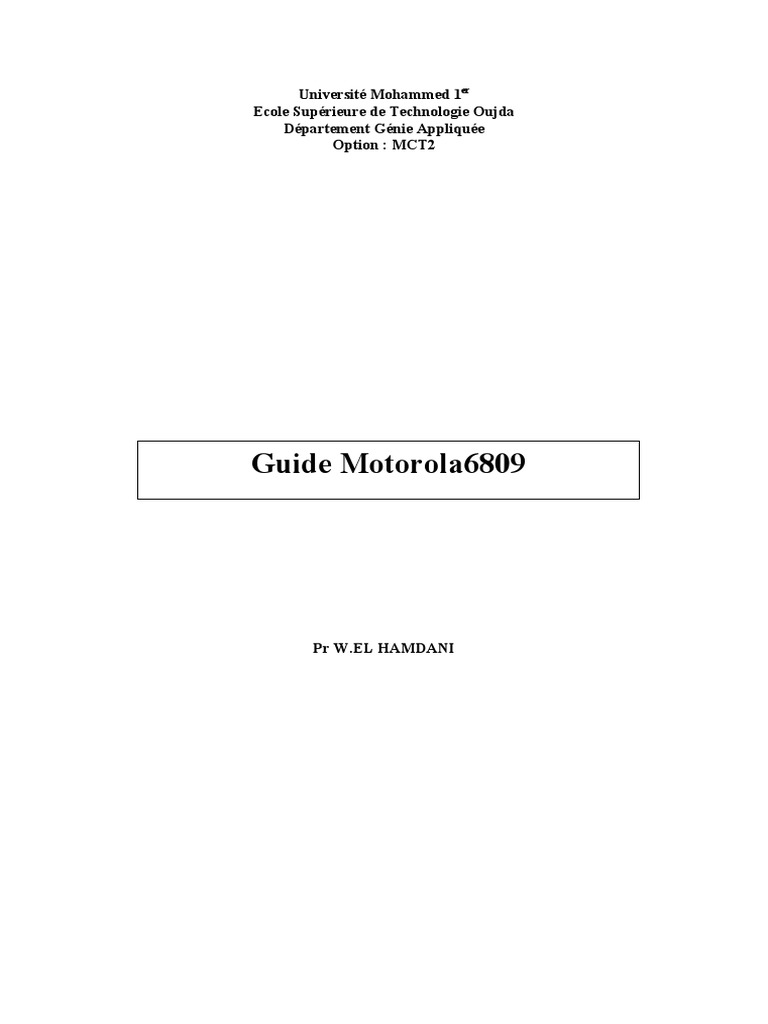 Guide Moto6809 | Descargar gratis PDF | Programmation | Programme informatique
