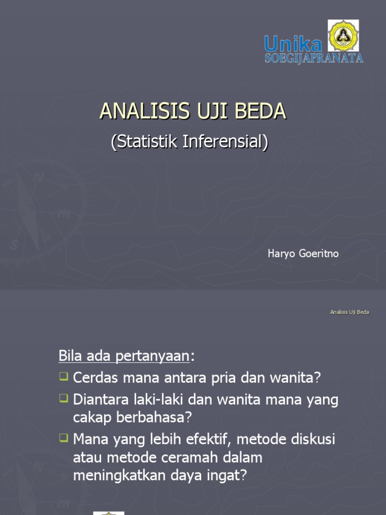 Analisis Uji Beda - 1 | PDF
