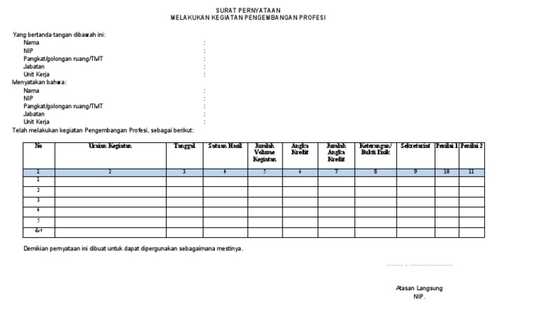 Lampiran 6.a Formulir SPMK Pengembangan Profesi | PDF