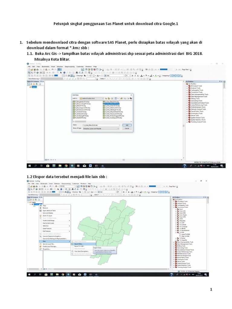 Petunjuk Penggunaan Sas Planet Untuk Download Citra Google | PDF