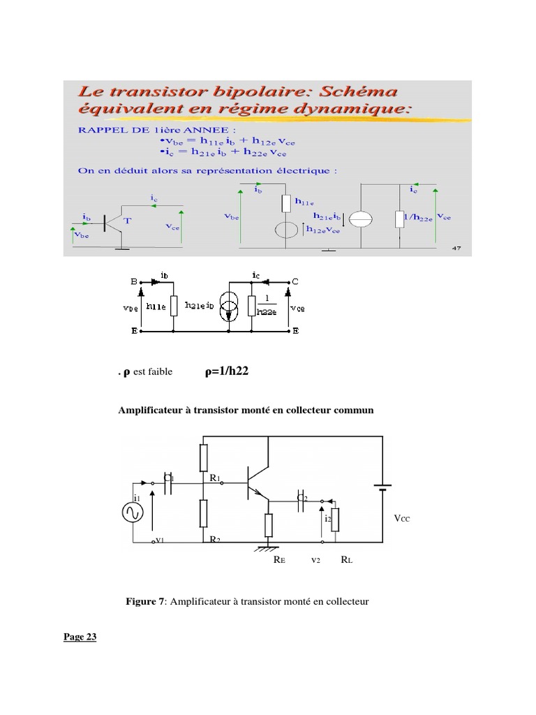 Collecteur Commun C | PDF | Amplificateur électronique | Impédance ...