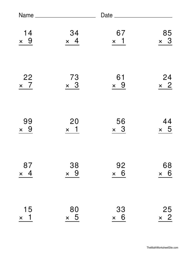 การคูณเลข2หลัก 3 | PDF