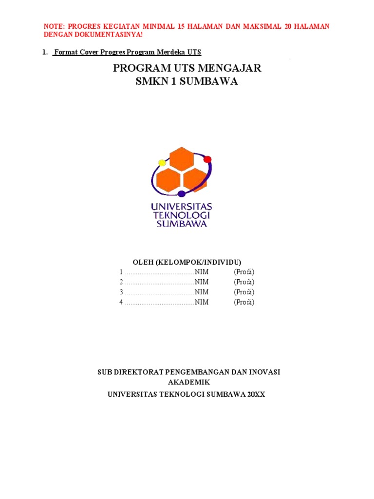 Format Laporan UTS Mengajar | PDF