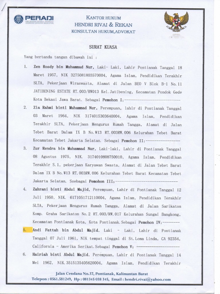 Contoh SK PAW | PDF
