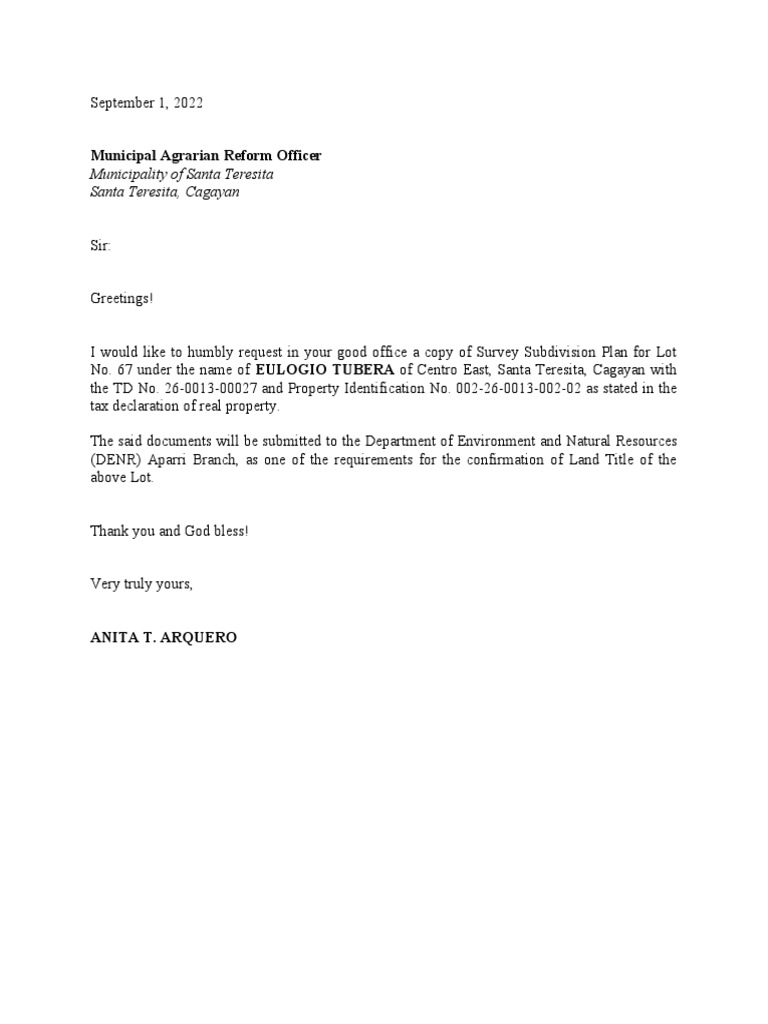 Survey Subdivision Plan | PDF