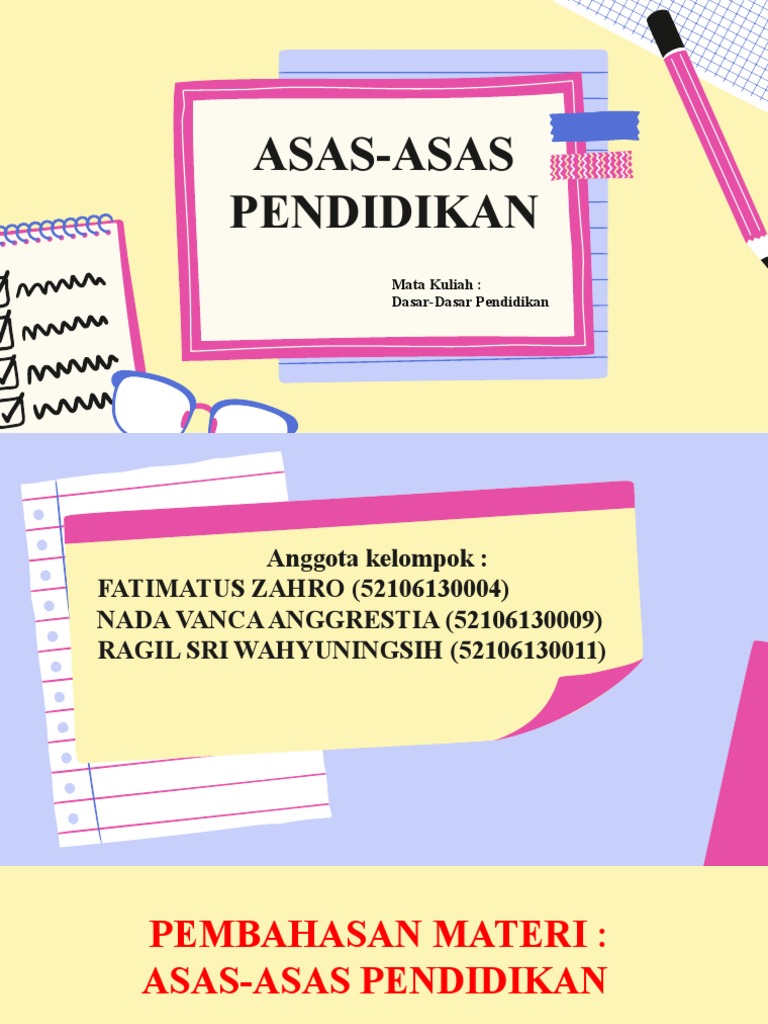 PPT Asas-Asas Pendidikan | PDF