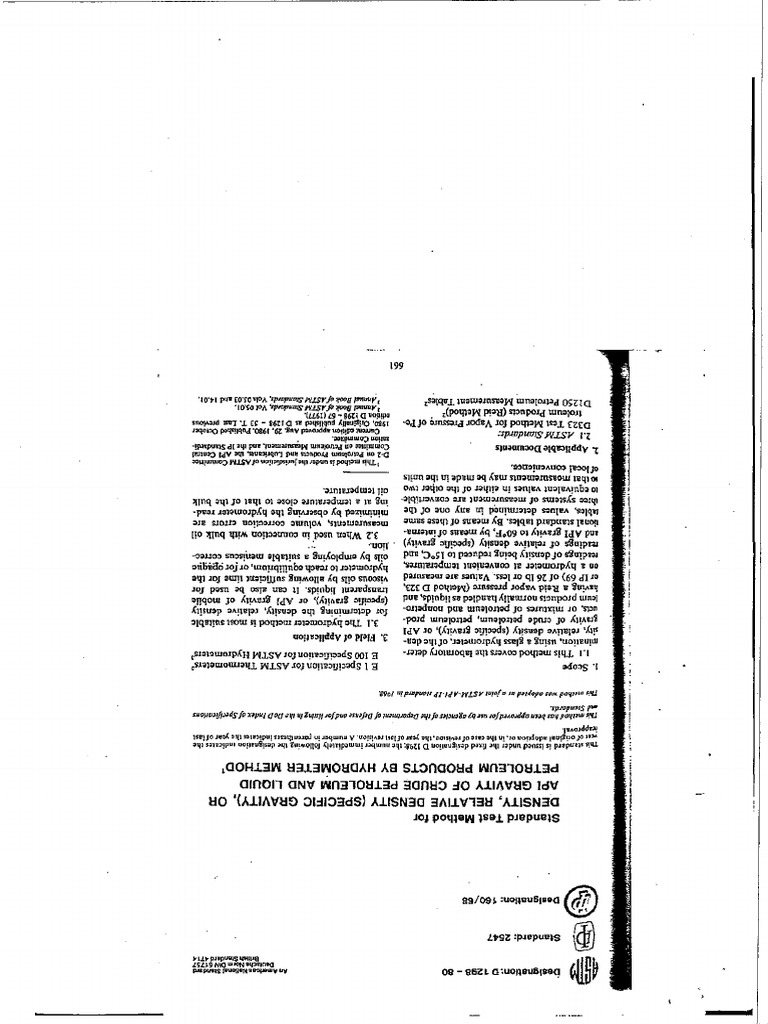 ASTM D 1298 SG and Density For Petroleum Products | PDF