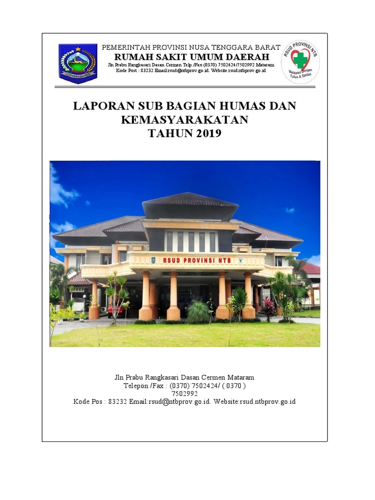 Laporan Kegiatan Humas RSUD NTB 2019 | PDF | Bisnis | Pengelolaan ...
