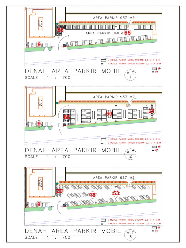 Denah Parkir Mobil Dan Motor NEW | PDF