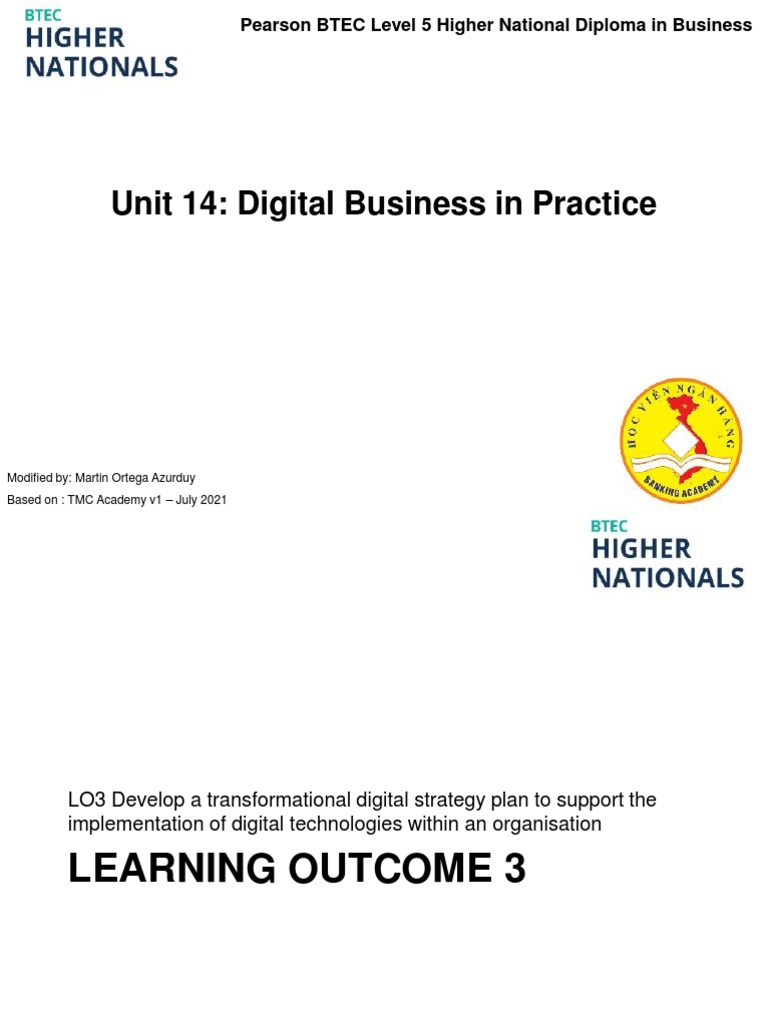 (Lecture Slides) MOA - U14 DBP - LO 3 (Part I) - A (P) | PDF | Strategic Management | E Commerce