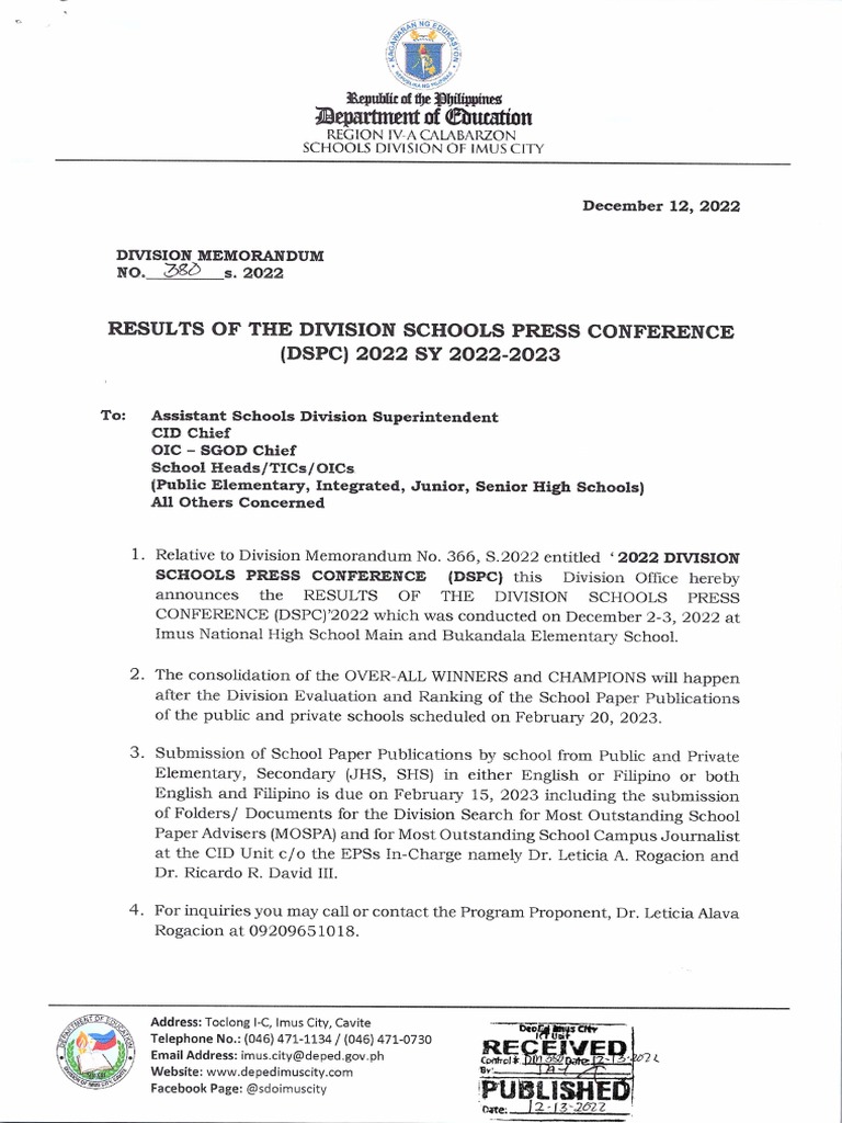 DM 380 S 2022 | PDF