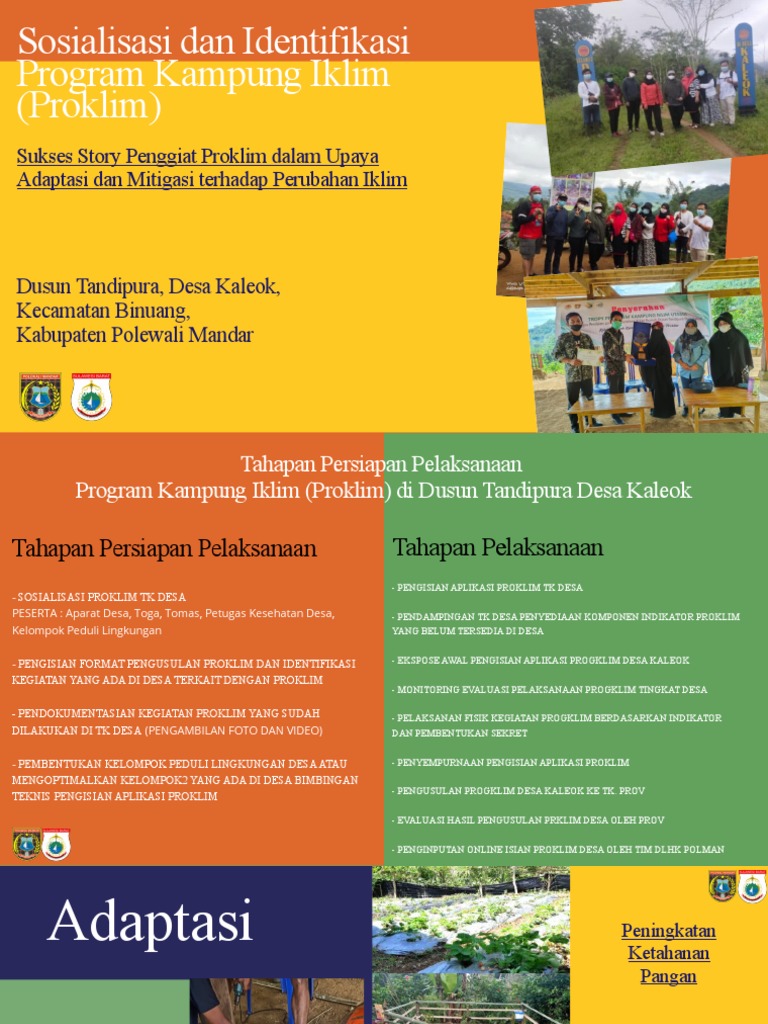 Sosialisasi Dan Identifikasi Proklim | PDF