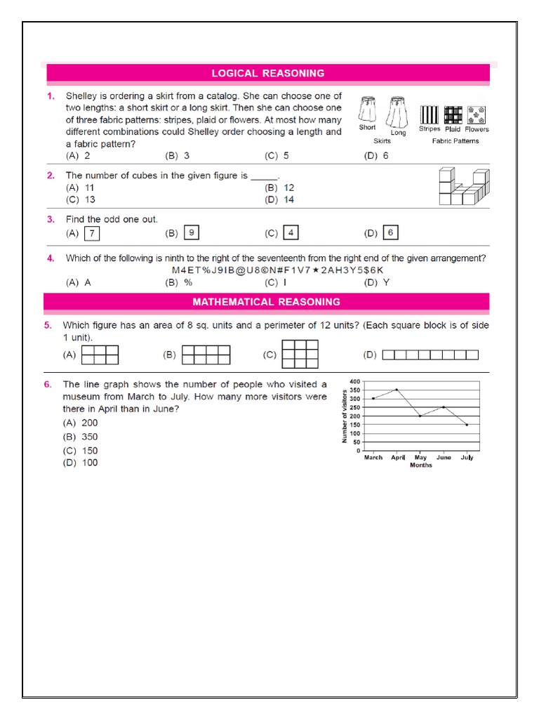 Imo Sample Paper Class-5 | PDF