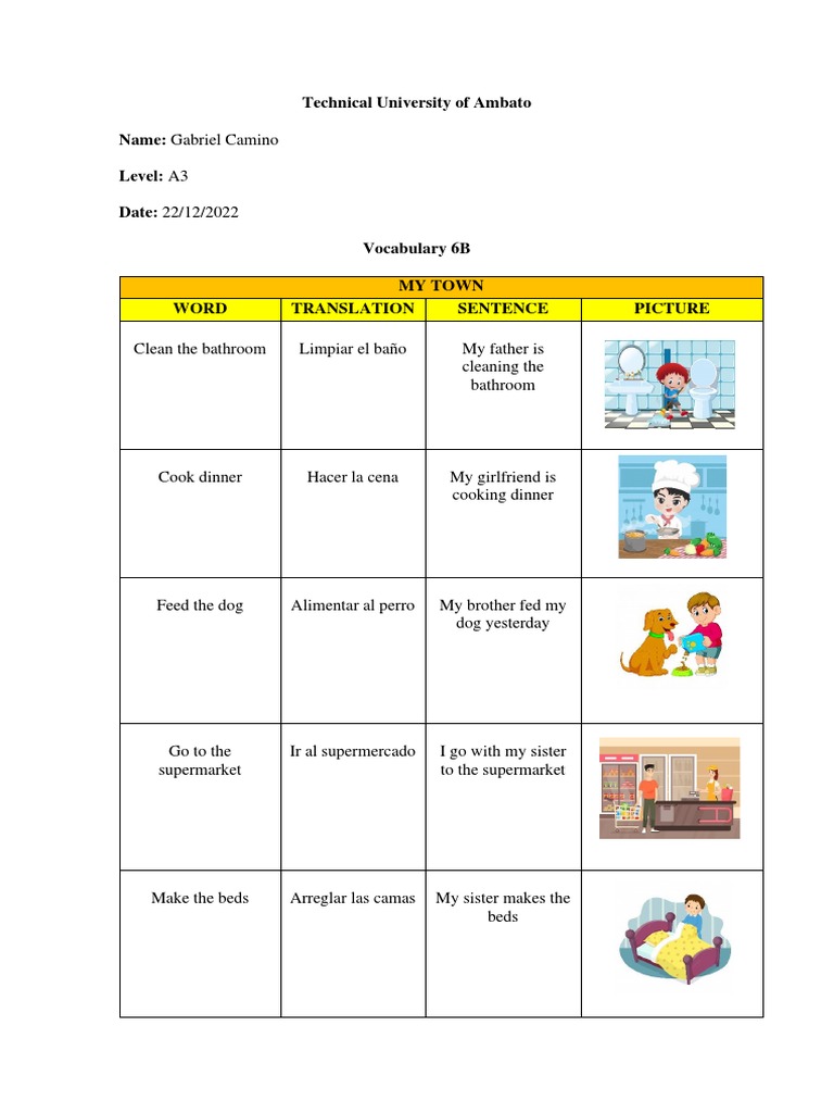 Vocabulary 6B | PDF