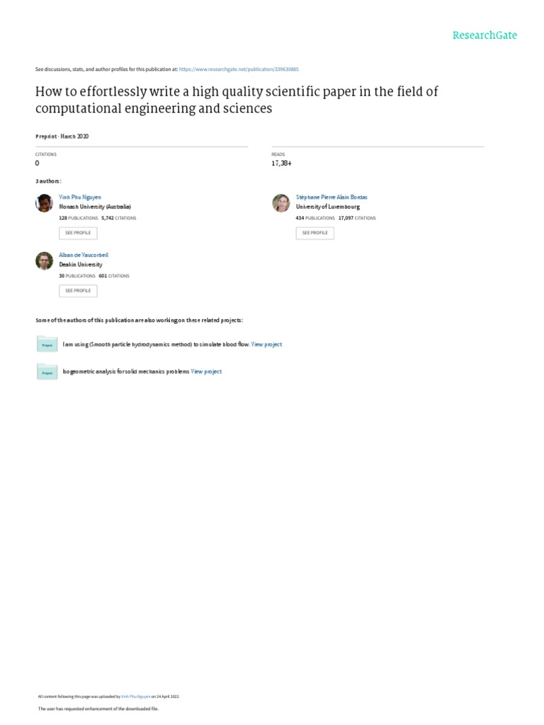 How To Write A High-Quality Paper-2022 | PDF | Version Control | Citation
