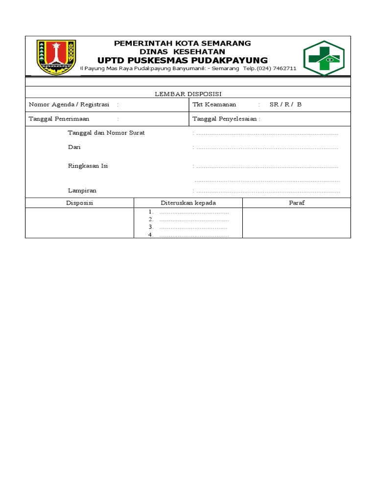 Template Lembar Disposisi | PDF