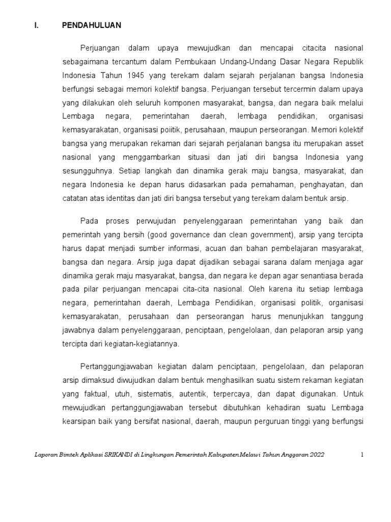 Isi Laporan Bimtek 2019 | PDF