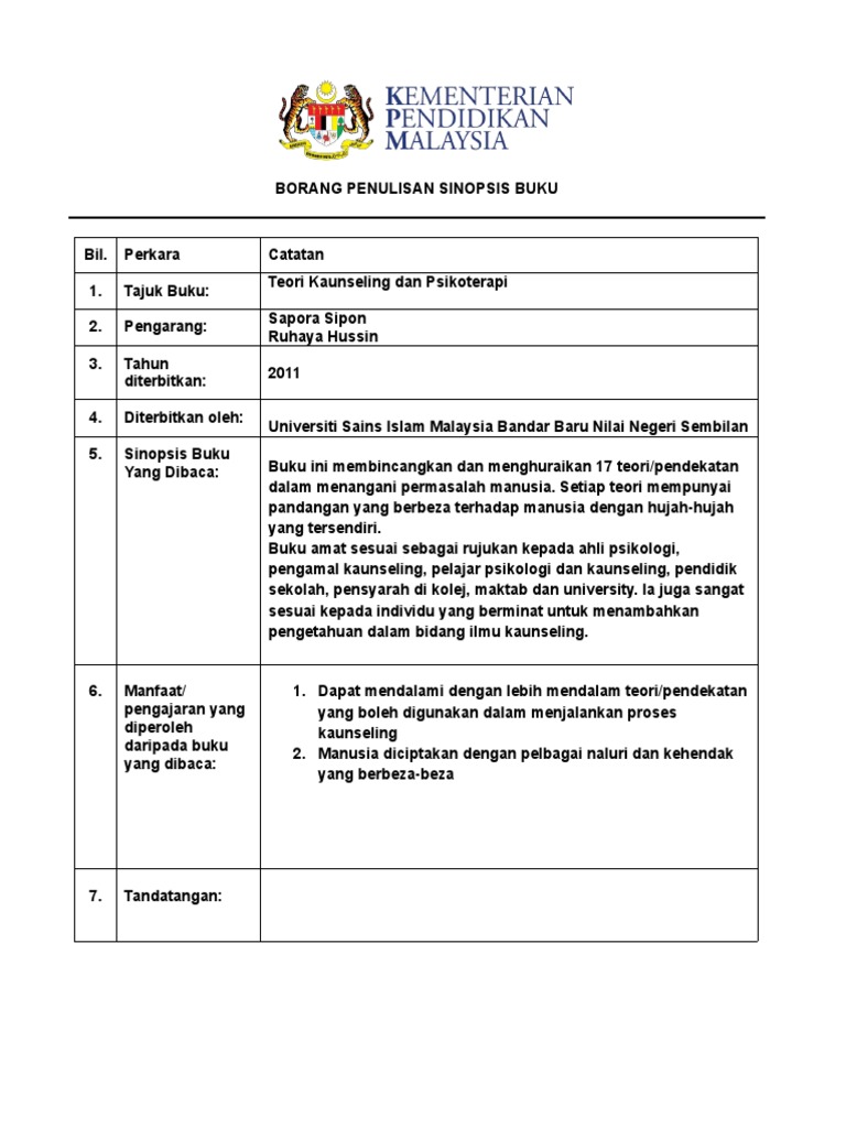 Teori Kaunseling Dan Psikoterapi | PDF