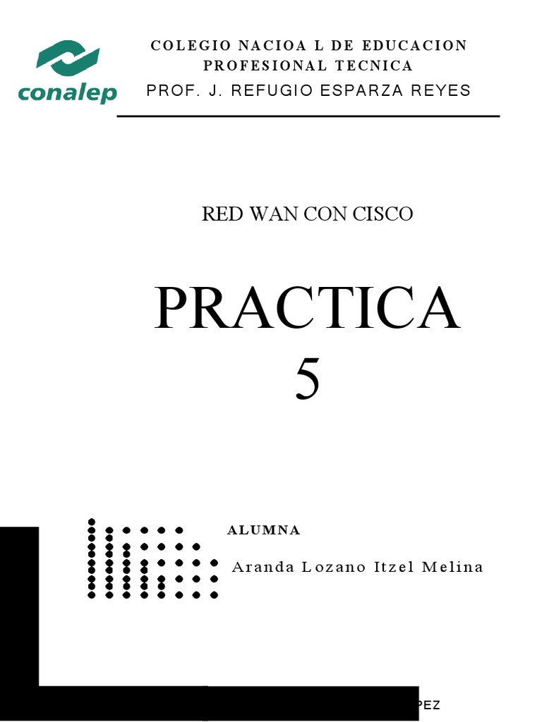 Practica No.5 Red WAN Con Cisco | PDF | Red de área amplia | Enrutador (Computación)