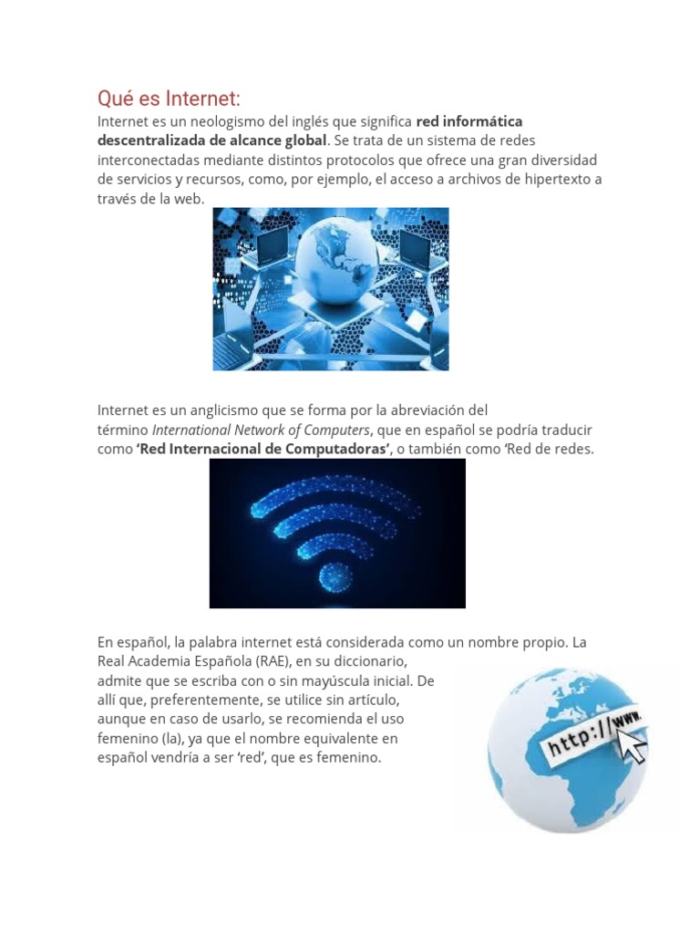 Definición y origen de Internet | PDF