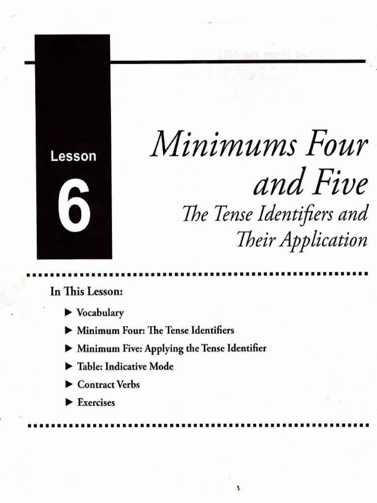 Greek 6 | PDF | Grammatical Tense | Verb