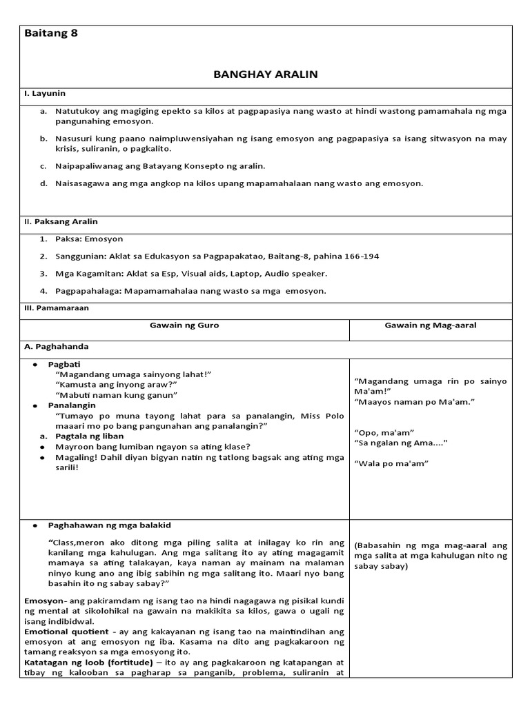 Lesson Plan For Pre Demo-3 | PDF