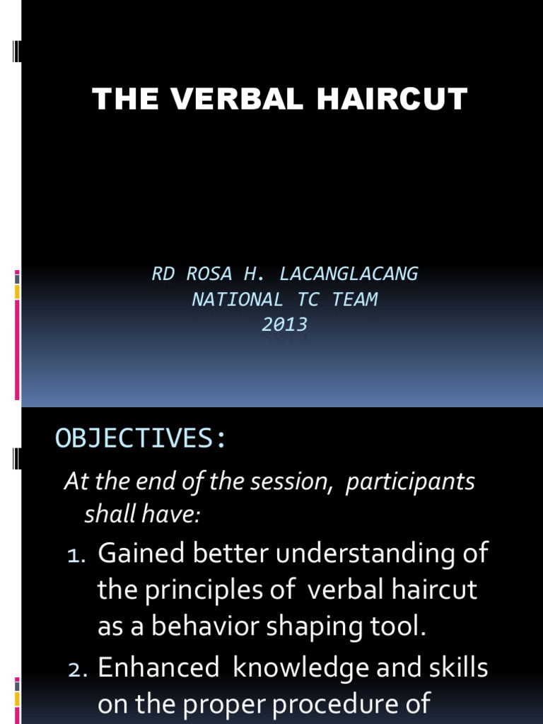 Verbal Haircut as Behavior Tool | PDF | Hairstyle | Attitude (Psychology)