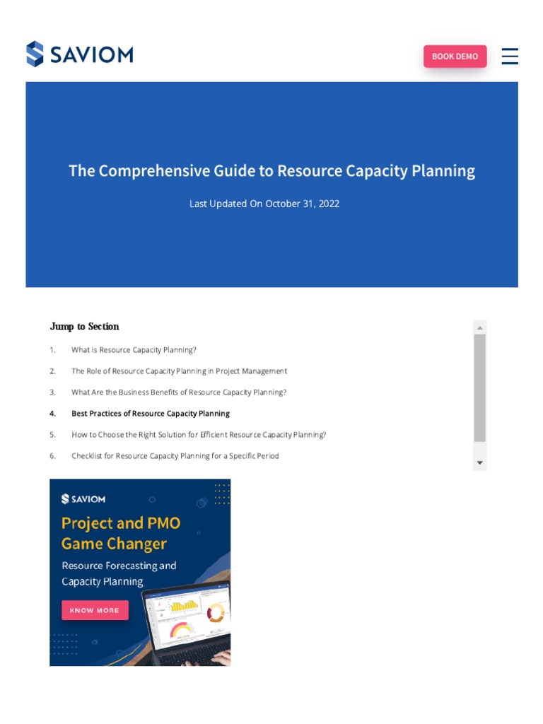 The Comprehensive Guide To Resource Capacity Planning | PDF | Project ...