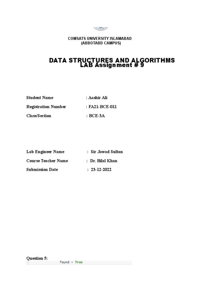 Dsa Lab Reports | PDF