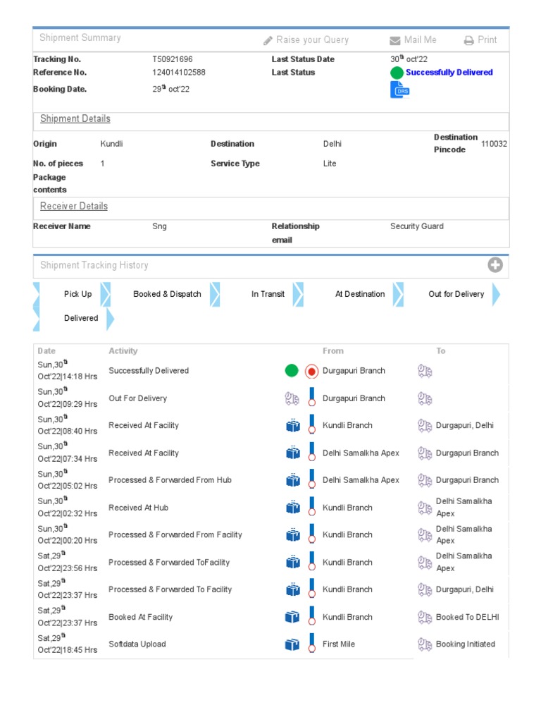 Track Shipment Status - Consignment Status - DTDC India | PDF | Trade | Transport