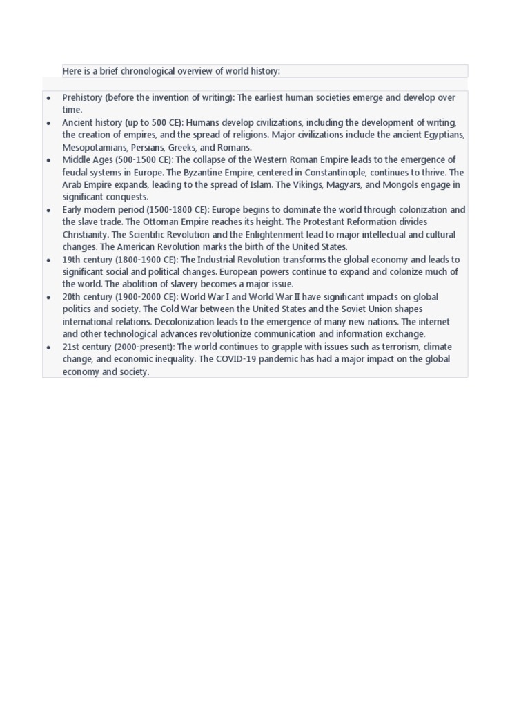 World History 1 | PDF