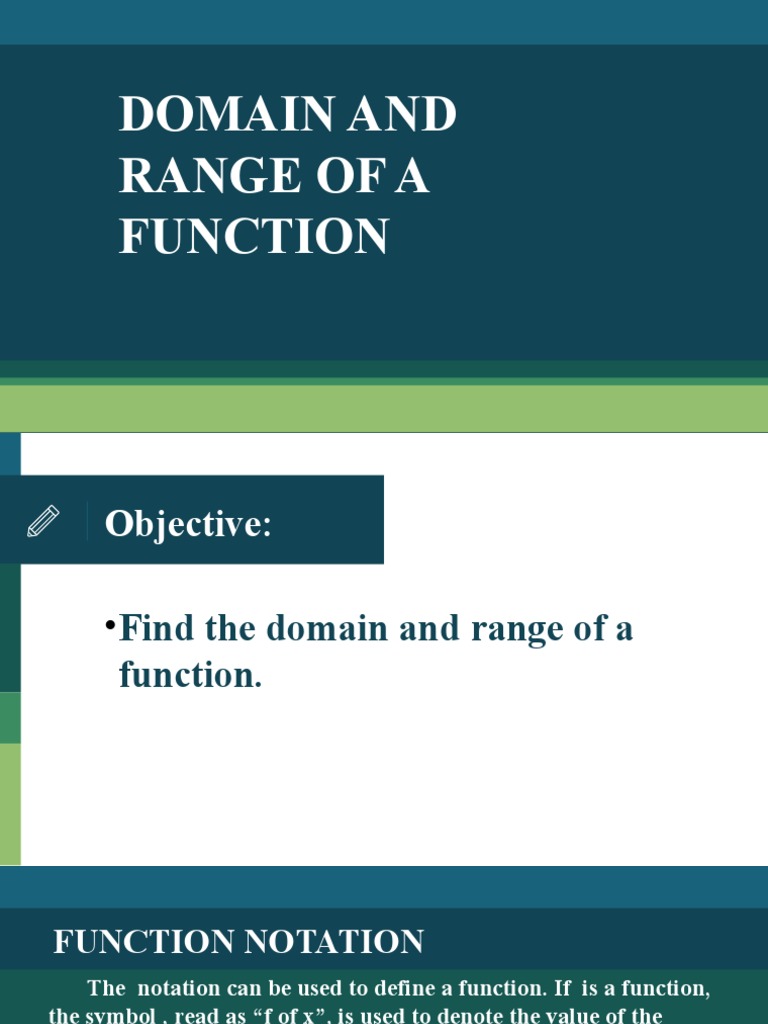 Domain and Range of A Function | PDF | Function (Mathematics ...