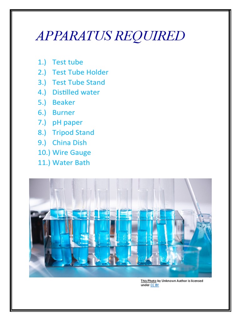 Apparatus Required | PDF