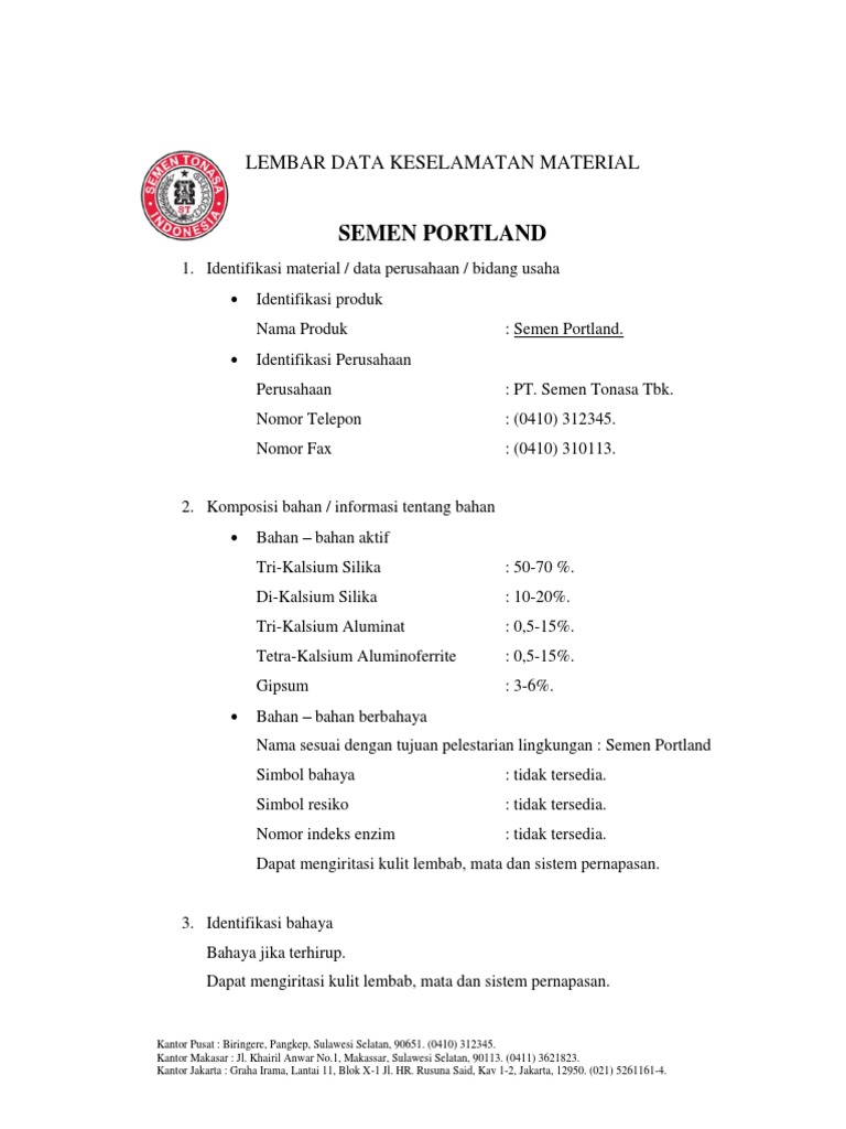 LEMBAR DATA SEMEN | PDF