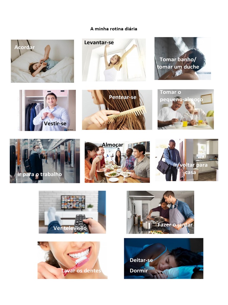 A Minha Rotina Diária | PDF