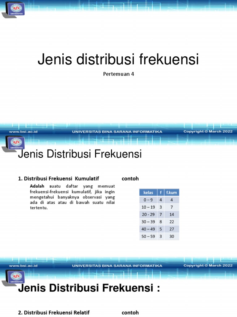 Jenis-Jenis Distribusi Frekuensi | PDF