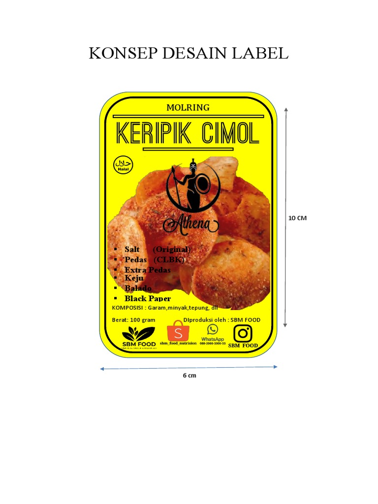 Desain Label Keripik Cimol | PDF