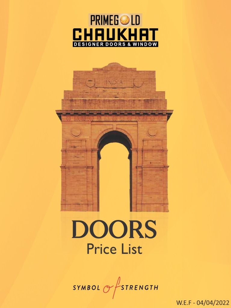 April DOORS Price List (2022) | PDF | Door | Building Technology