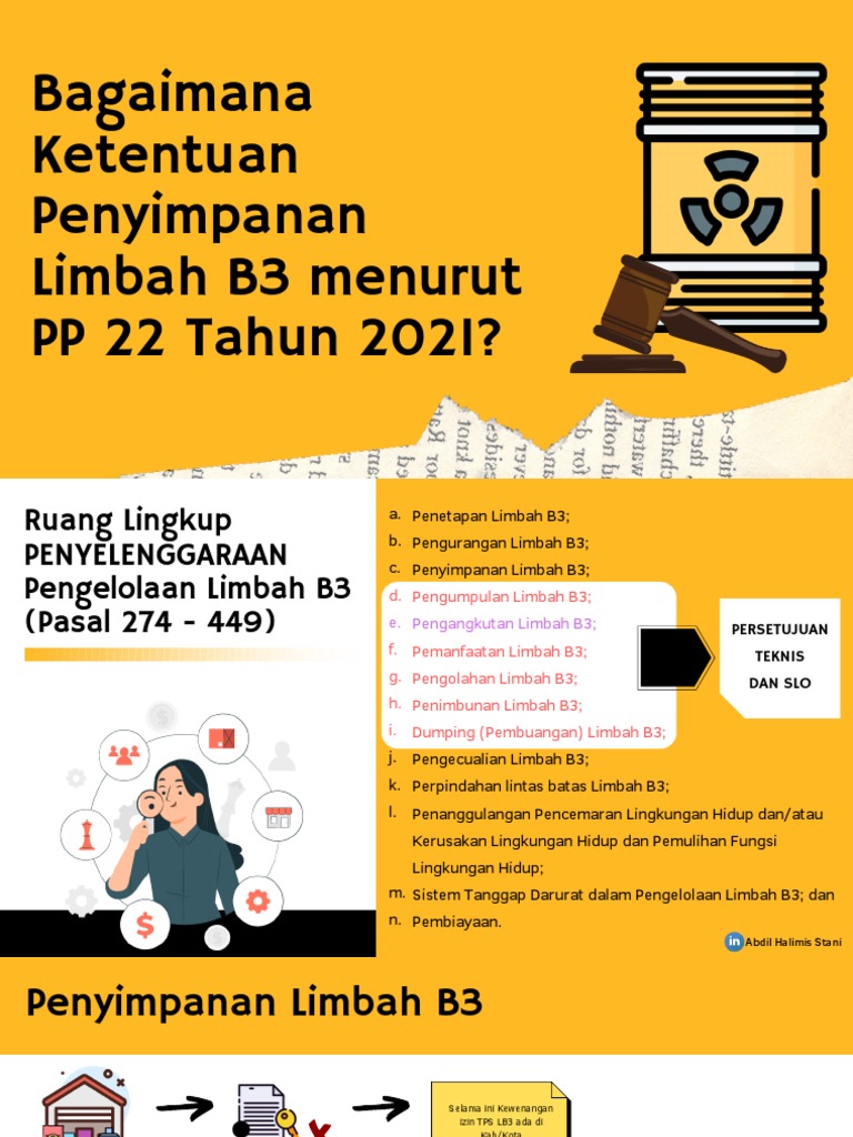 Materi Ketentuan Penyimpanan LB3 (PP22 THN 2021) | PDF