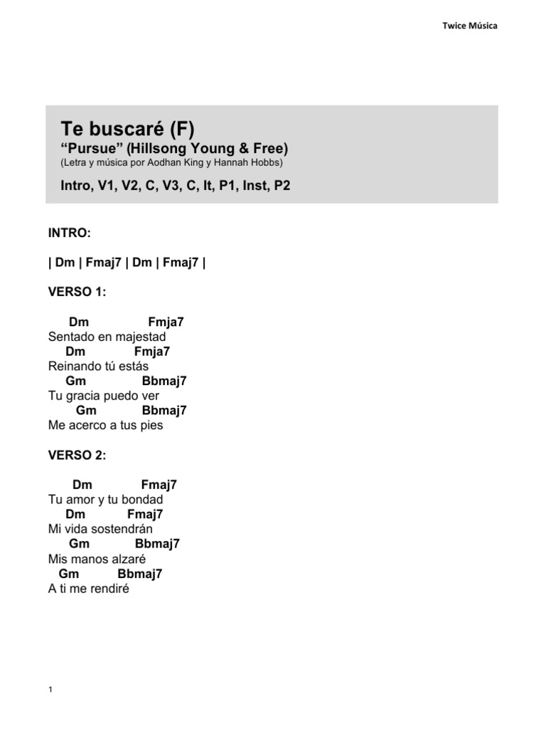 Te Buscare Acordes | PDF