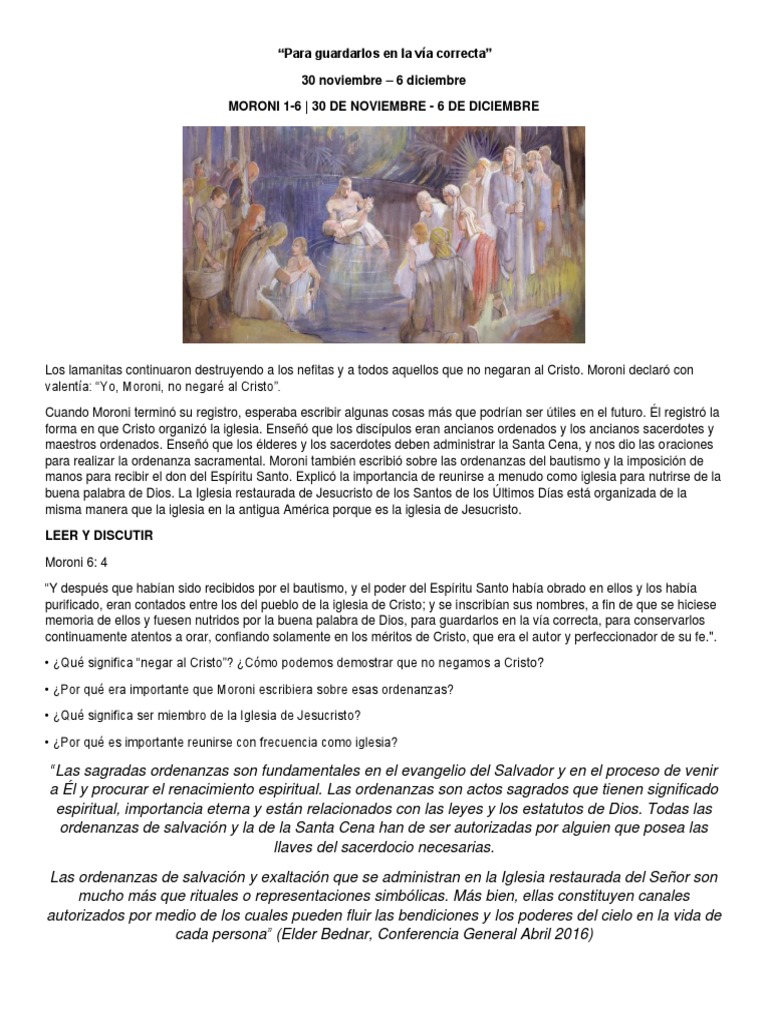 Moroni 1-6 | PDF | Cristo (título) | Iglesia Católica