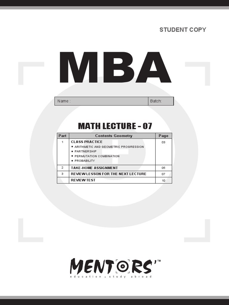 MBA-IBA Math 7 | PDF | Triangle | Rectangle