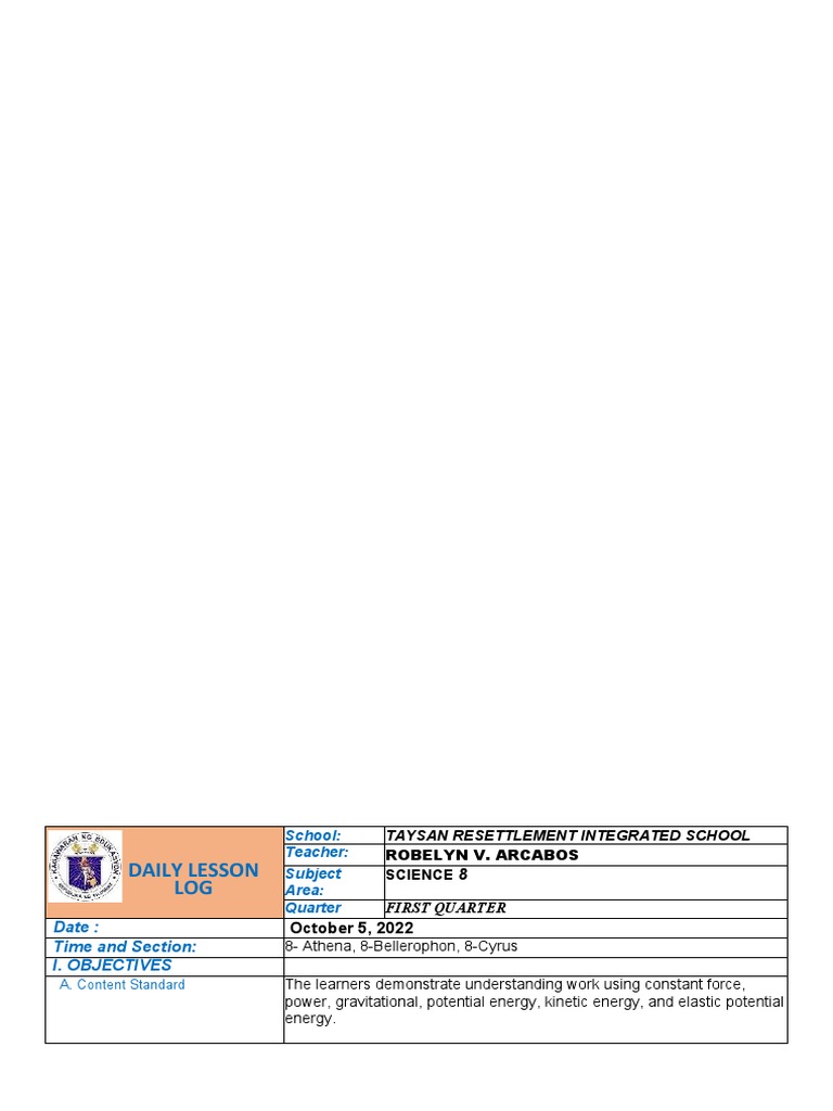 DLP Application of Kinetic Energy | PDF | Kinetic Energy | Mass