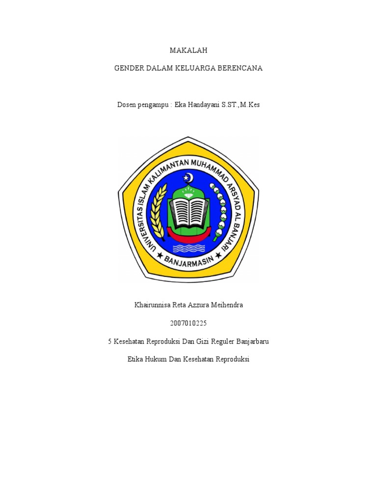 Makalah Gender Dalam Keluarga Berencana Pdf 